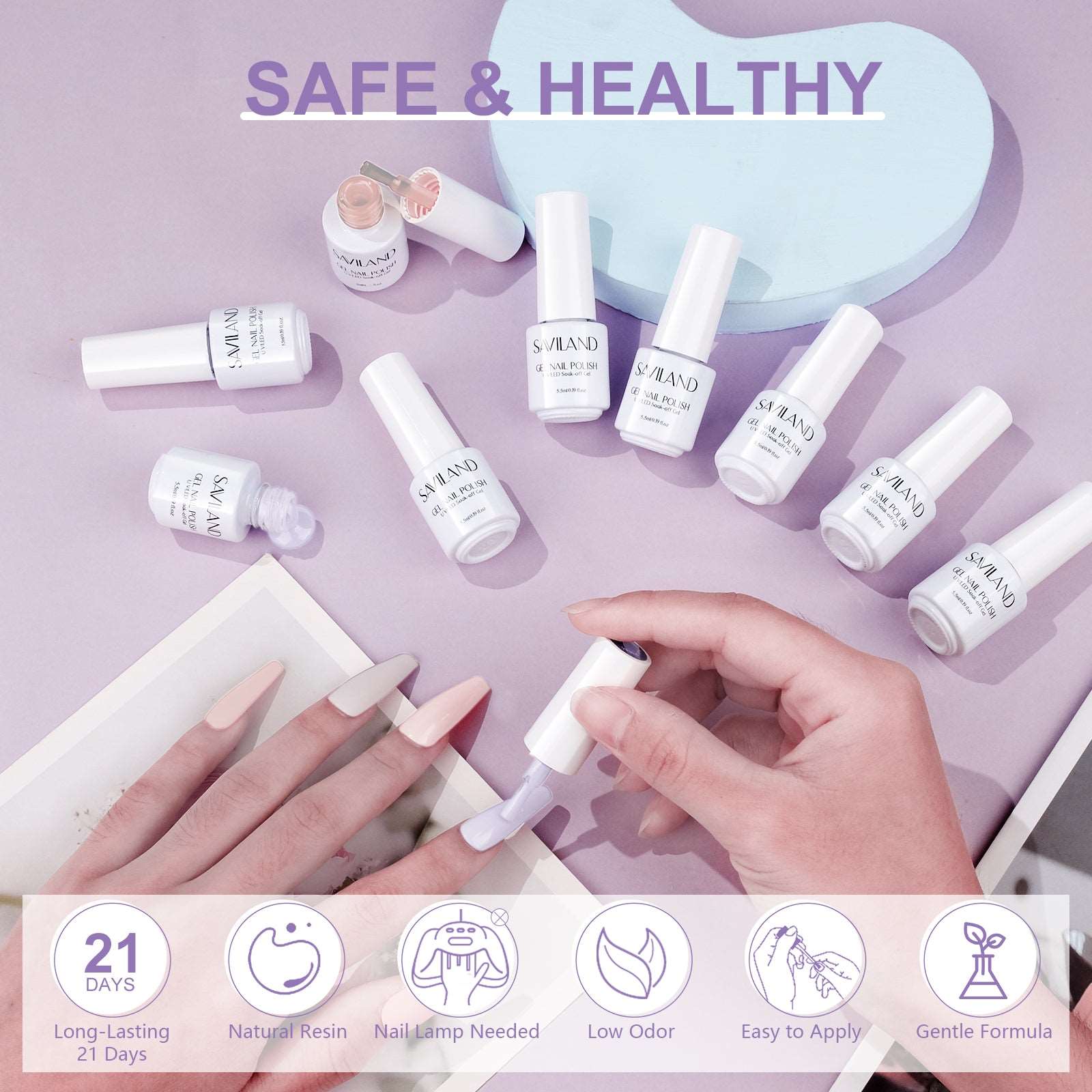 [US ONLY]33PCS Gel Nail Polish Set – 30 Colors – Saviland
