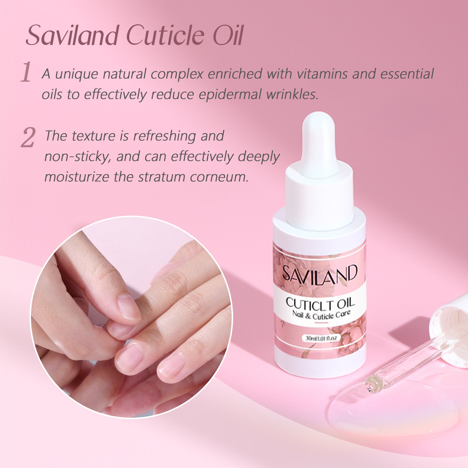 SAVILAND Cuticle Remover and Cuticle Oil Kit – Nail Care Kit with ...