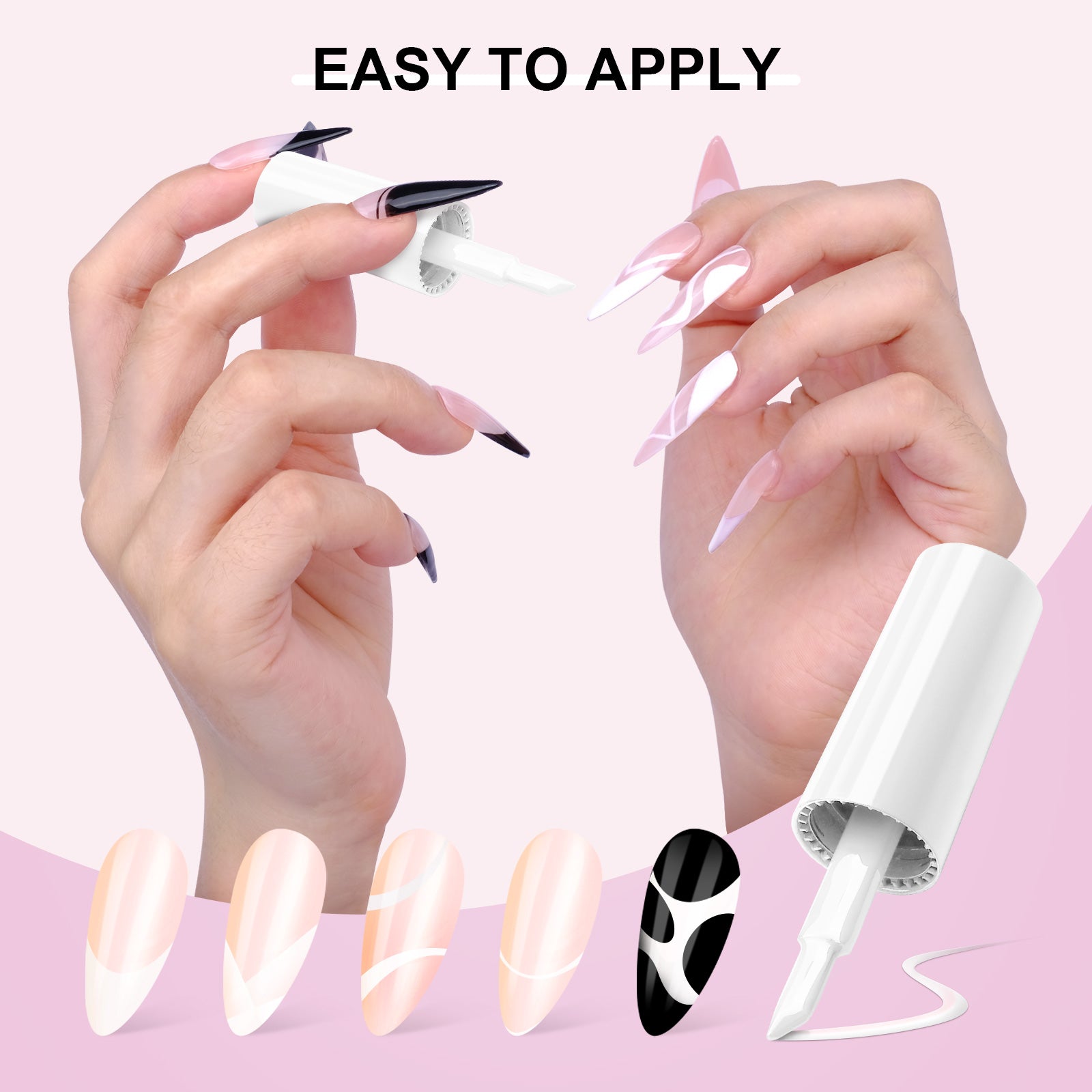 Saviland French Gel Nail Polish: 1PC 10ML White Gel Polish Easy French ...