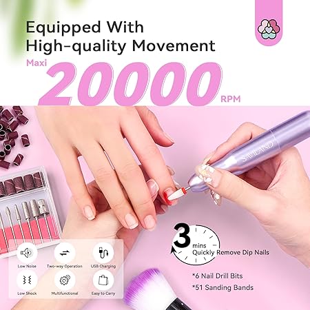 20 Colors Dip Powder Nail Kit with Drill - Saviland Official