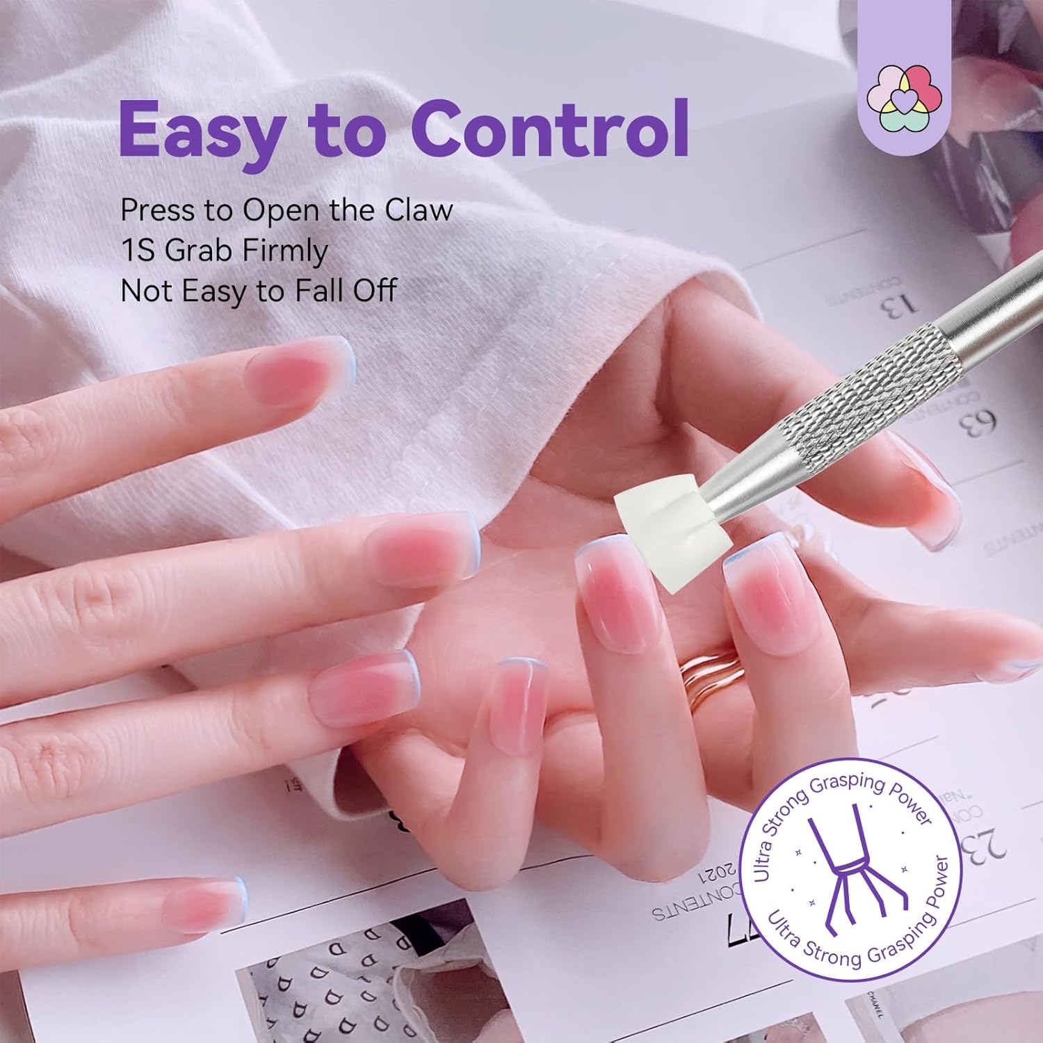 Nail Sponge Tool: 4 Claws Grabbing Pen for Nail Sponge - Saviland