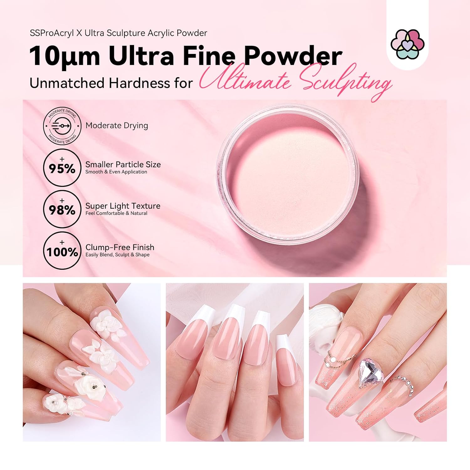 SSProAcryl X™ Pink Acrylic Powder 5.29oz/150g - Saviland Official