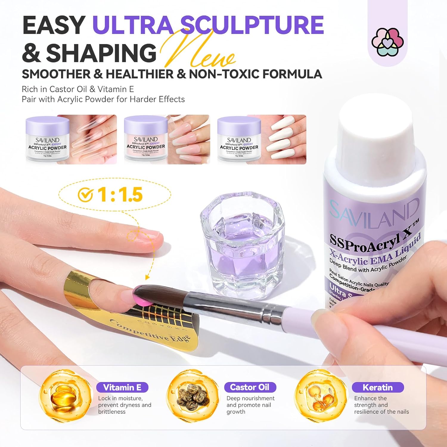 SSProAcryl X Full Acrylic Nail Kit - Saviland Official